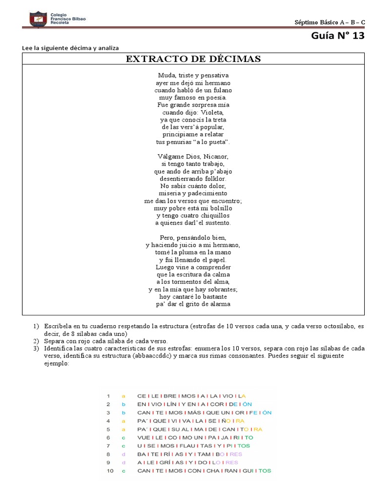 G N13 Décima | PDF | Forma poética | Poética