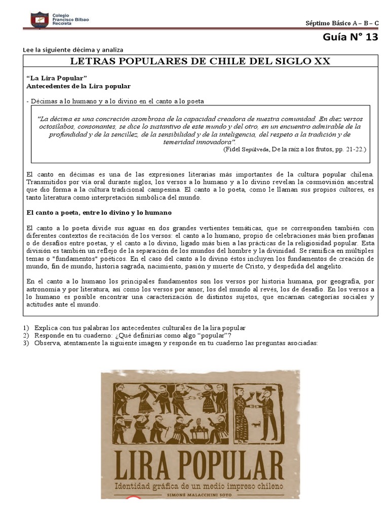 Décimas y Lira Popular Chilena | PDF | Poesía