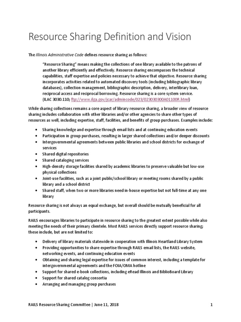 Library Resource Sharing Guide | PDF | Collaboration | Libraries