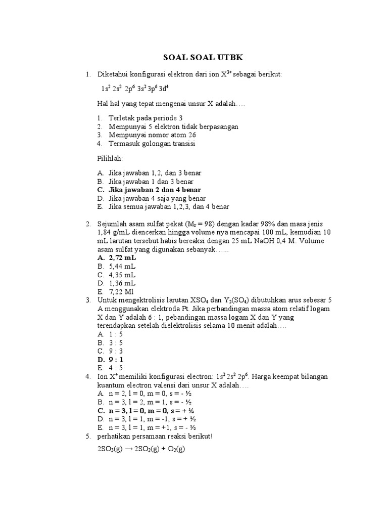 Soal Soal Utbk | PDF
