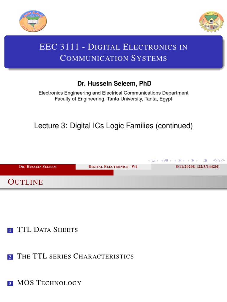 EEC 3111 - D E C S: Igital Lectronics in Ommunication Ystems | PDF ...