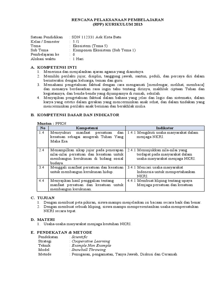 RPP Siklus 1 Shara Keutuhan NKRI | PDF