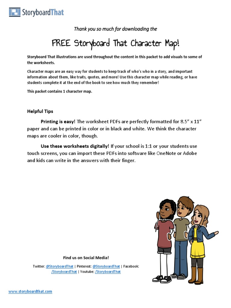 The Odyssey Character Map Worksheet | PDF