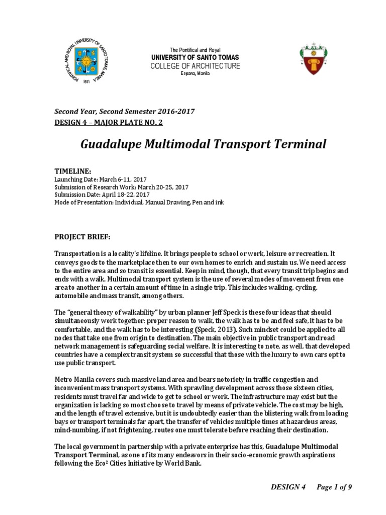 Guadalupe Multimodal Terminal Design | PDF | Transport | Public Transport