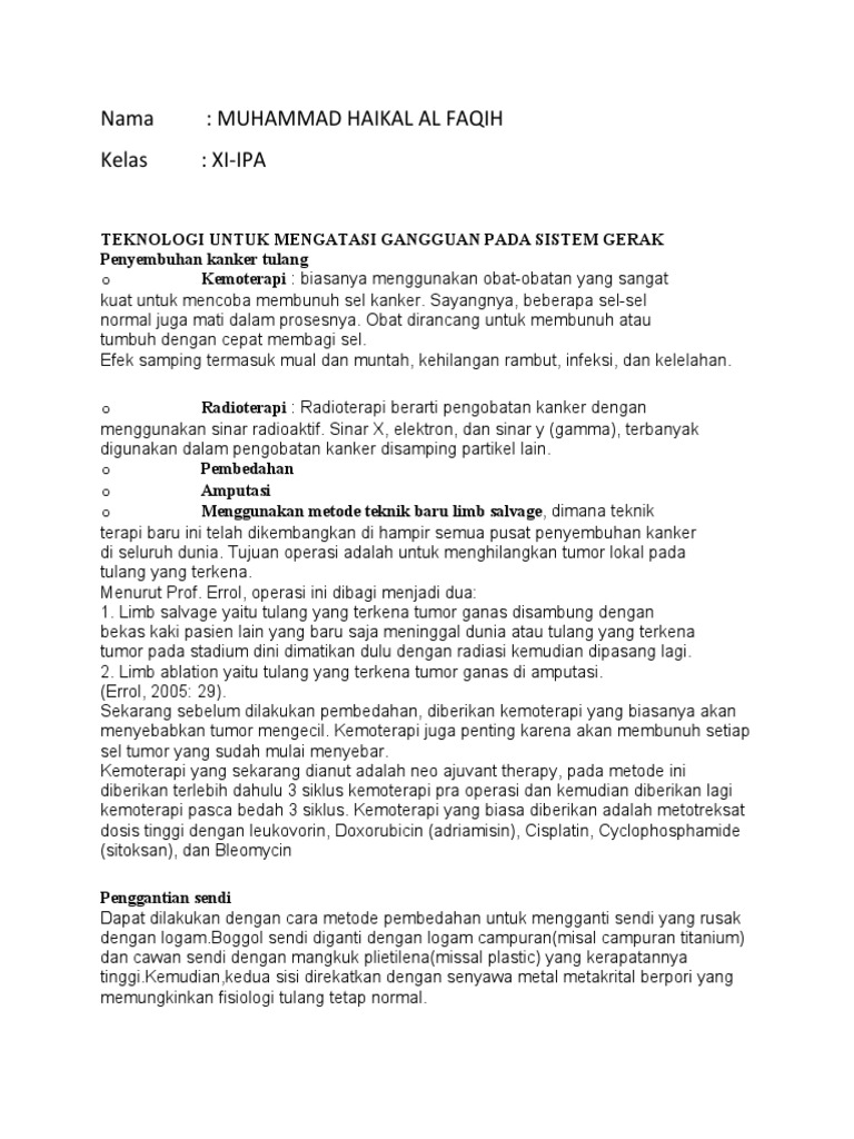 Studi SISTEM GERAK | PDF