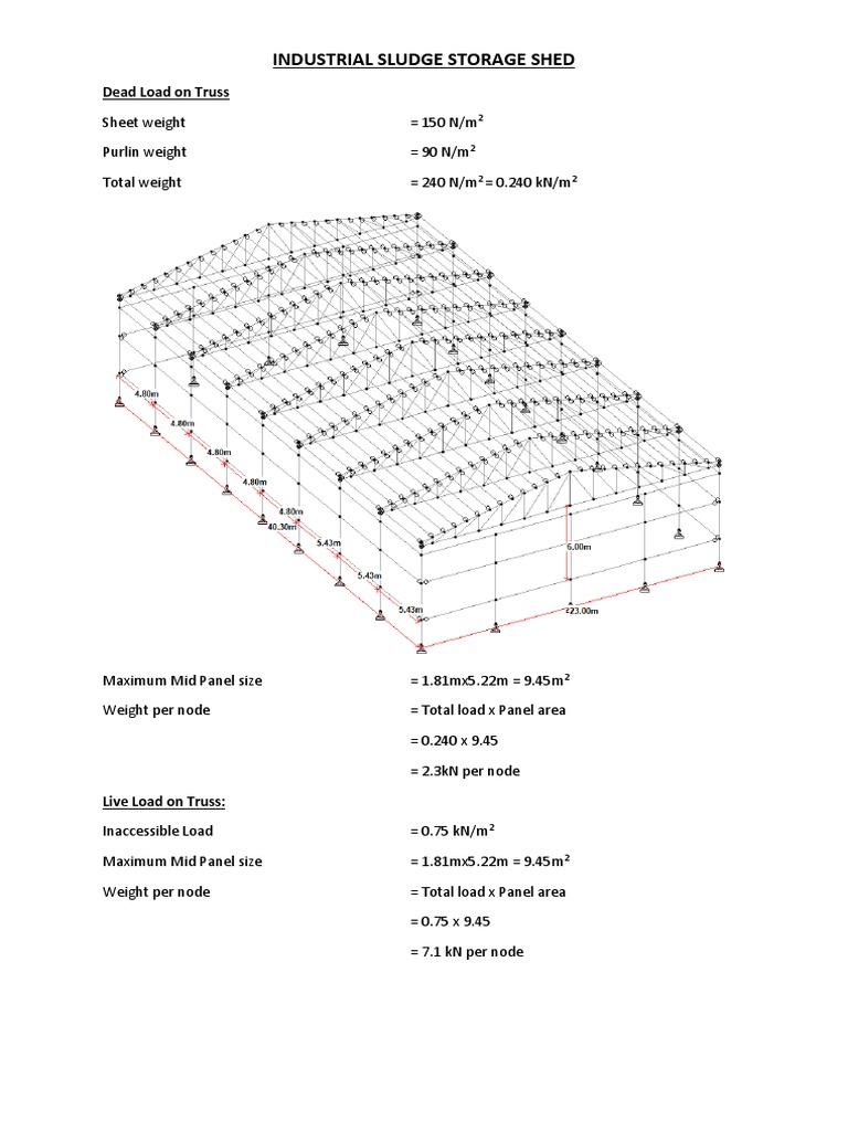 Industrial Sludge Storage Shed. | PDF | Economic Sectors | Structural ...