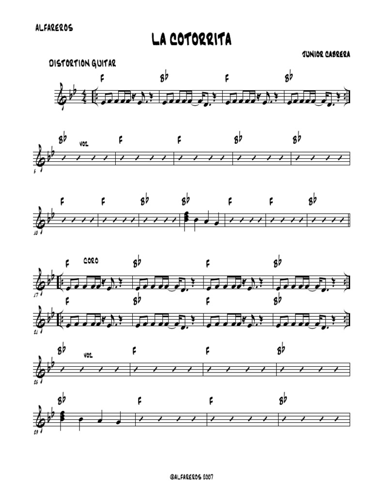 La Cotorrita PDF Guitar | PDF