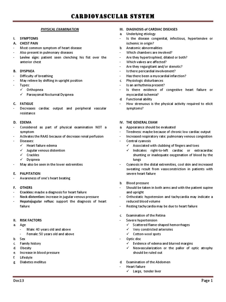 Cardiovascular System: Physical Examination | PDF | Heart Valve | Pulse