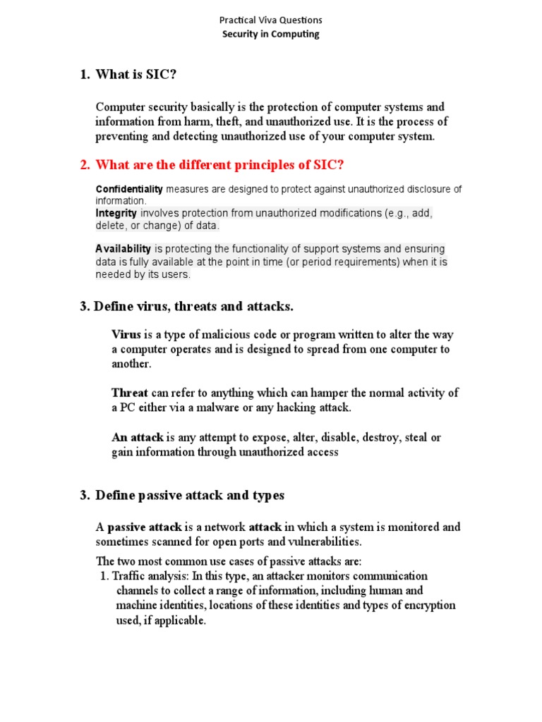 SIC ANswers With Question | PDF | Ip Address | Computer Network