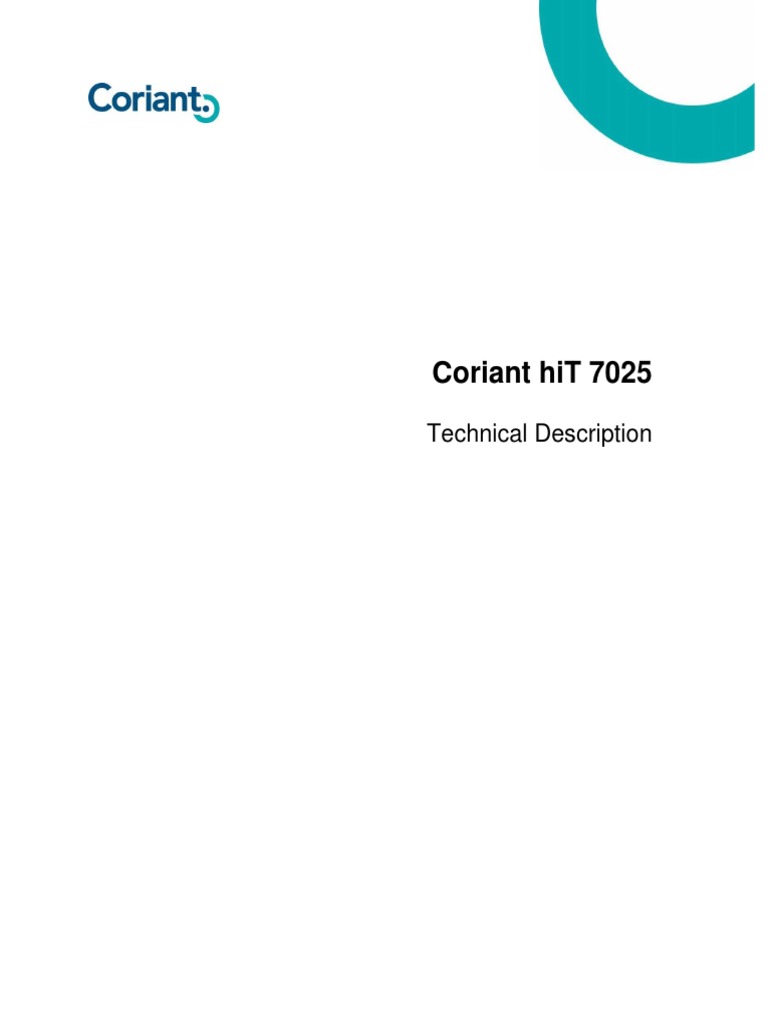 Coriant Hit 7 Coriant Hit 7025: Technical Description Technical Description | PDF | Computer ...