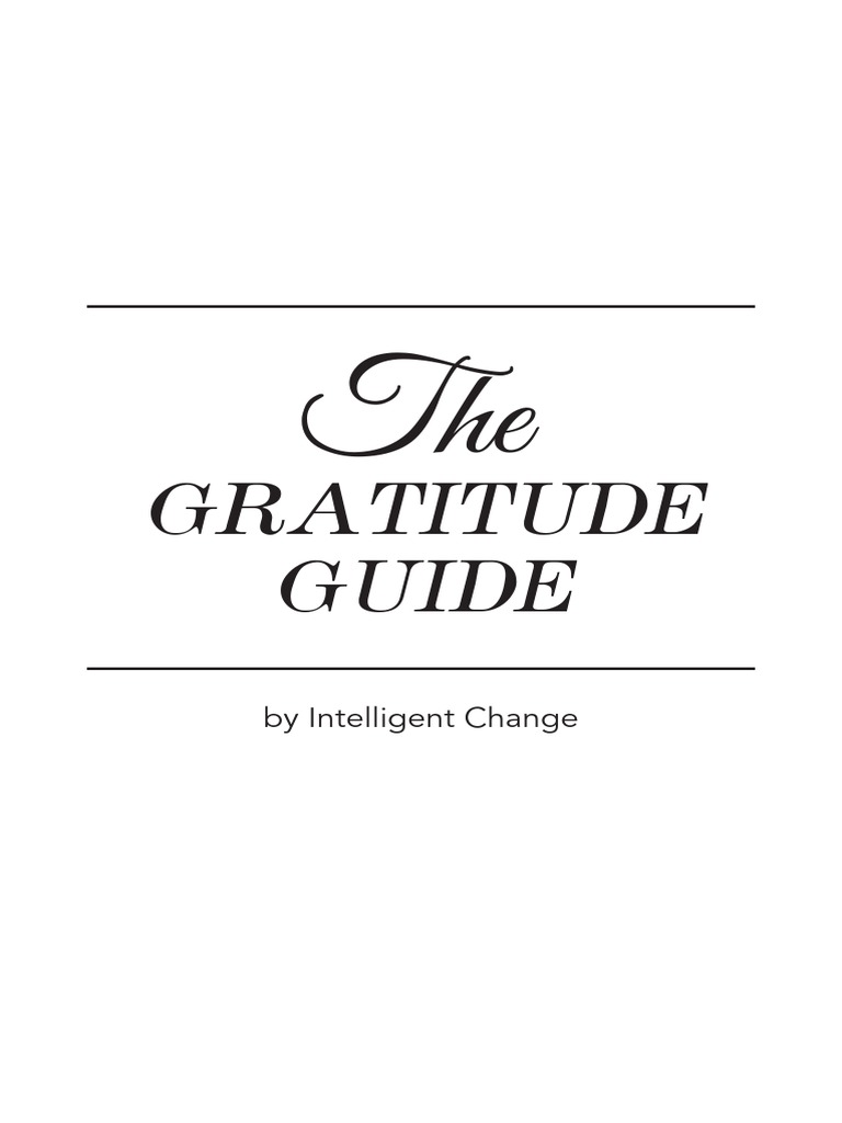 Gratitude Guide: by Intelligent Change | PDF | Gratitude ...