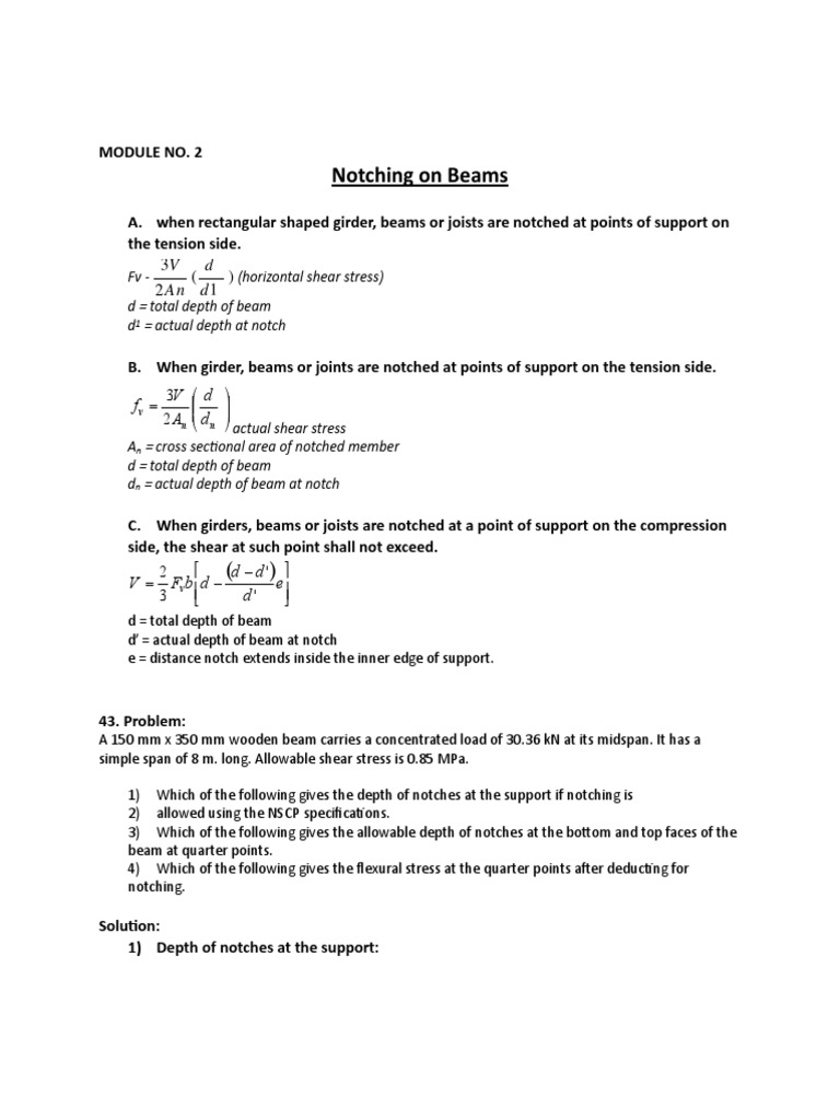 Timber Module2 | PDF | Bending | Beam (Structure)