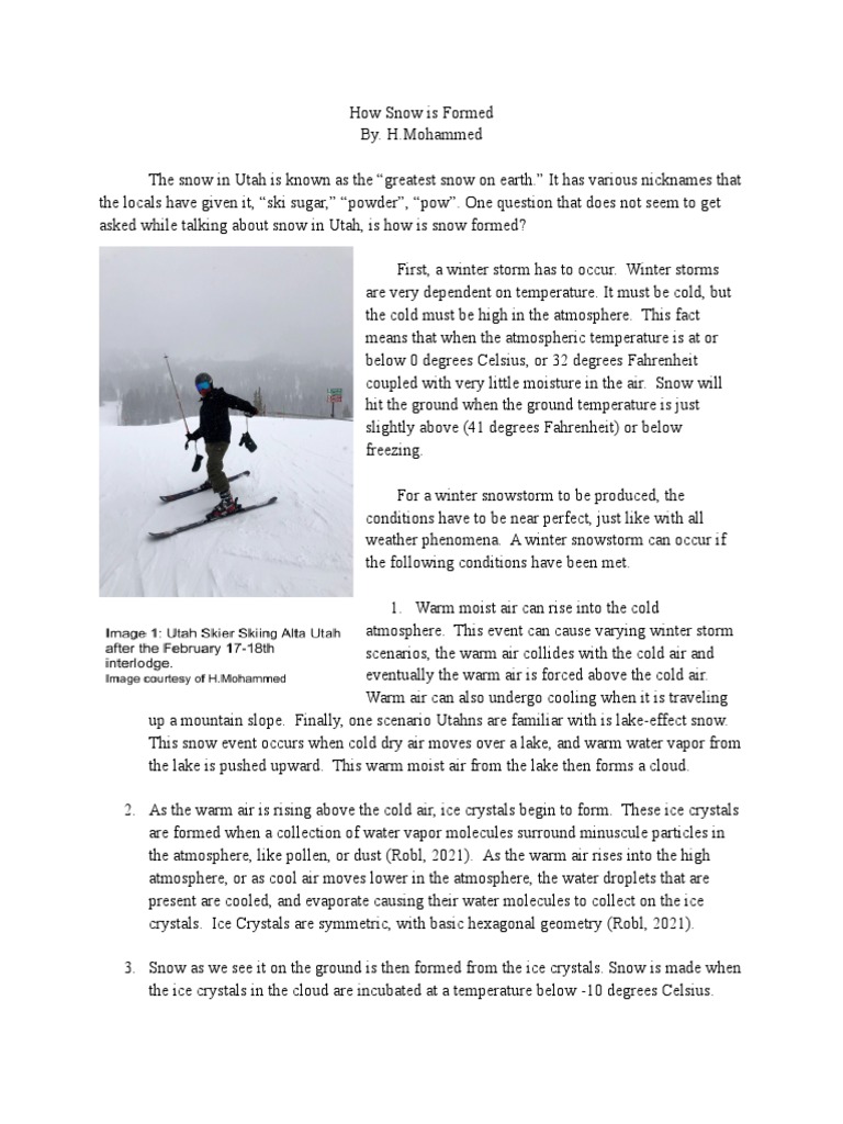 How Snow Is Formed V | PDF | Snow | Atmosphere Of Earth