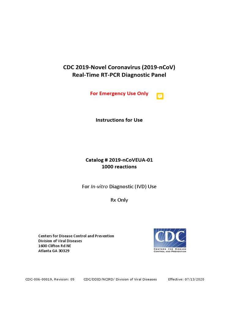 CDC Swab Panel Https WWW - Fda .Gov Media 134922 Download | PDF ...
