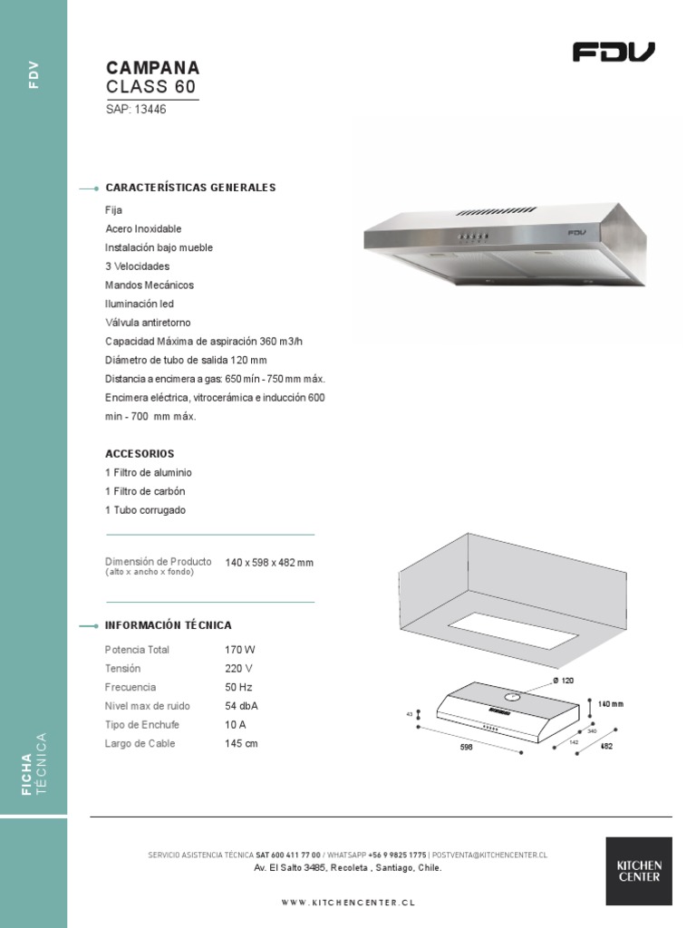 Campana Class X 60FDV 1020 | PDF