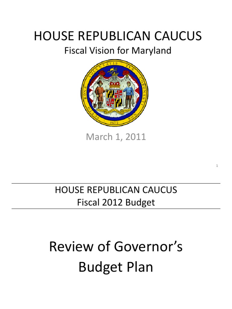Maryland GOP Fiscal 2012 Budget Analysis | PDF | Government Budget ...
