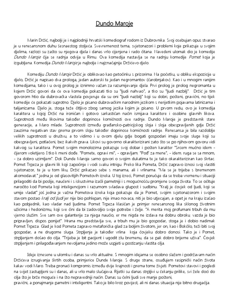 Dundo Maroje | PDF