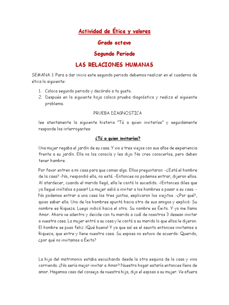Octavo Etica y Valores II | PDF | Amor Octavo Etica y Valores II | PDF | Amor
