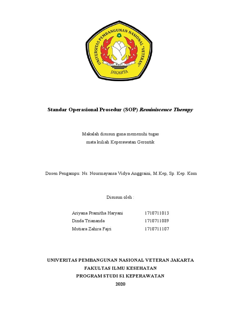 SOP Reminiscence Therapy | PDF