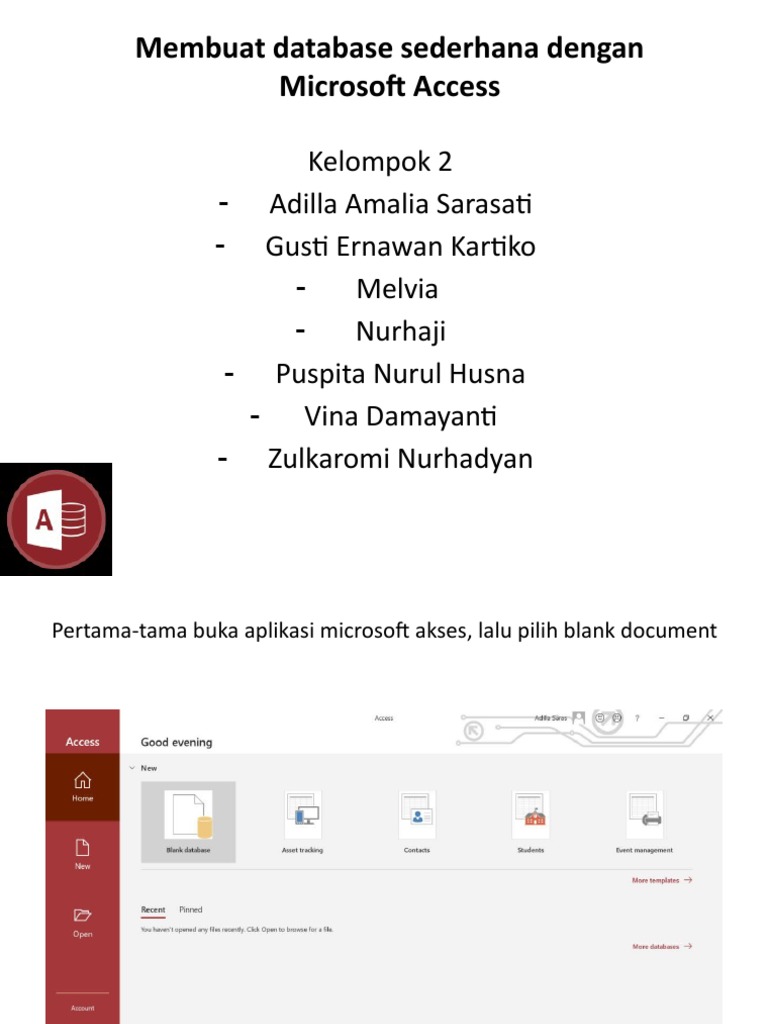 Membuat Database Sederhana Dengan Microsoft Access 2 | PDF