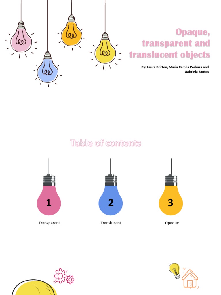 Understanding Opaque, Transparent, and Translucent Objects | PDF ...