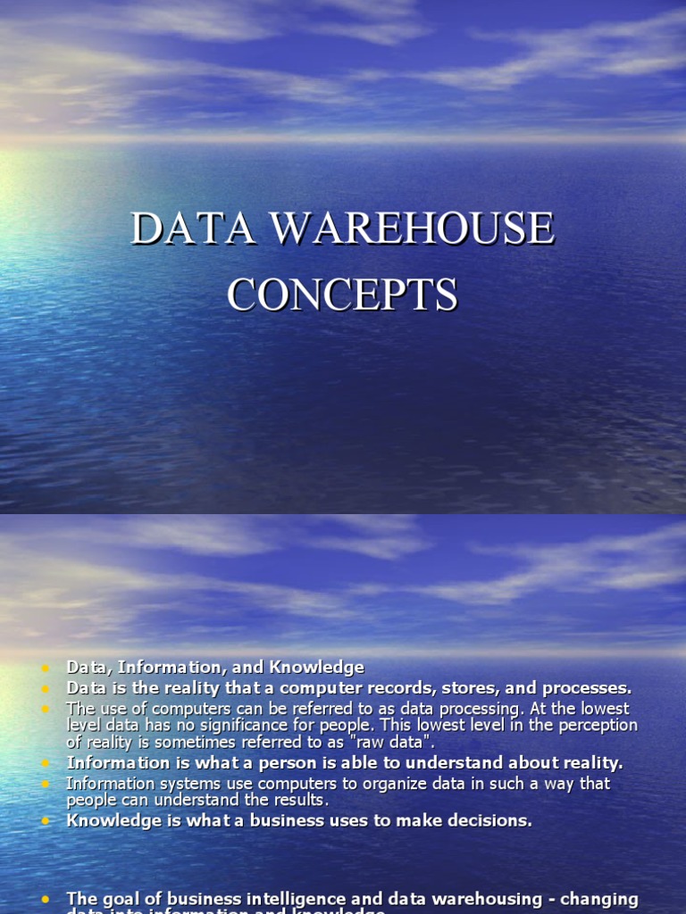 Data Warehouseclass | PDF | Data Warehouse | Databases