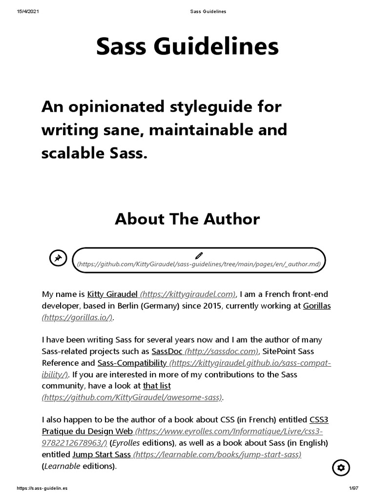 Sass Guidelines | PDF | String (Computer Science) | Software Development Sass Guidelines | PDF | String (Computer Science) | Software Development