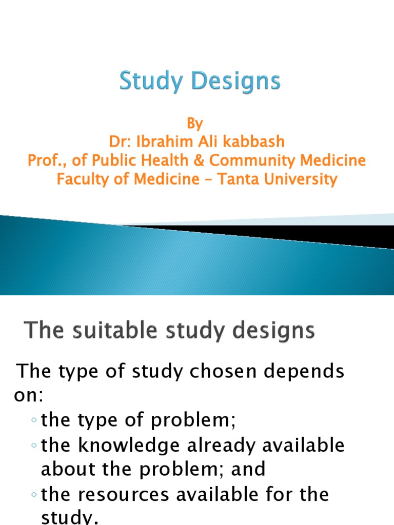 2 Study Design Final | PDF | Cohort Study | Experiment