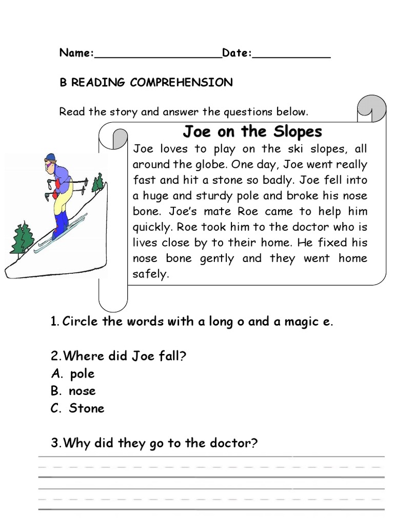 Read The Story and Answer The Questions Below.: Name: - Date: - B ...