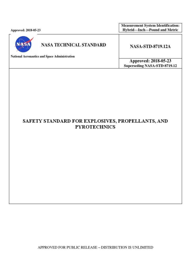 NASA Explosive Safety Guidelines | PDF | Explosion | Electrostatic ...