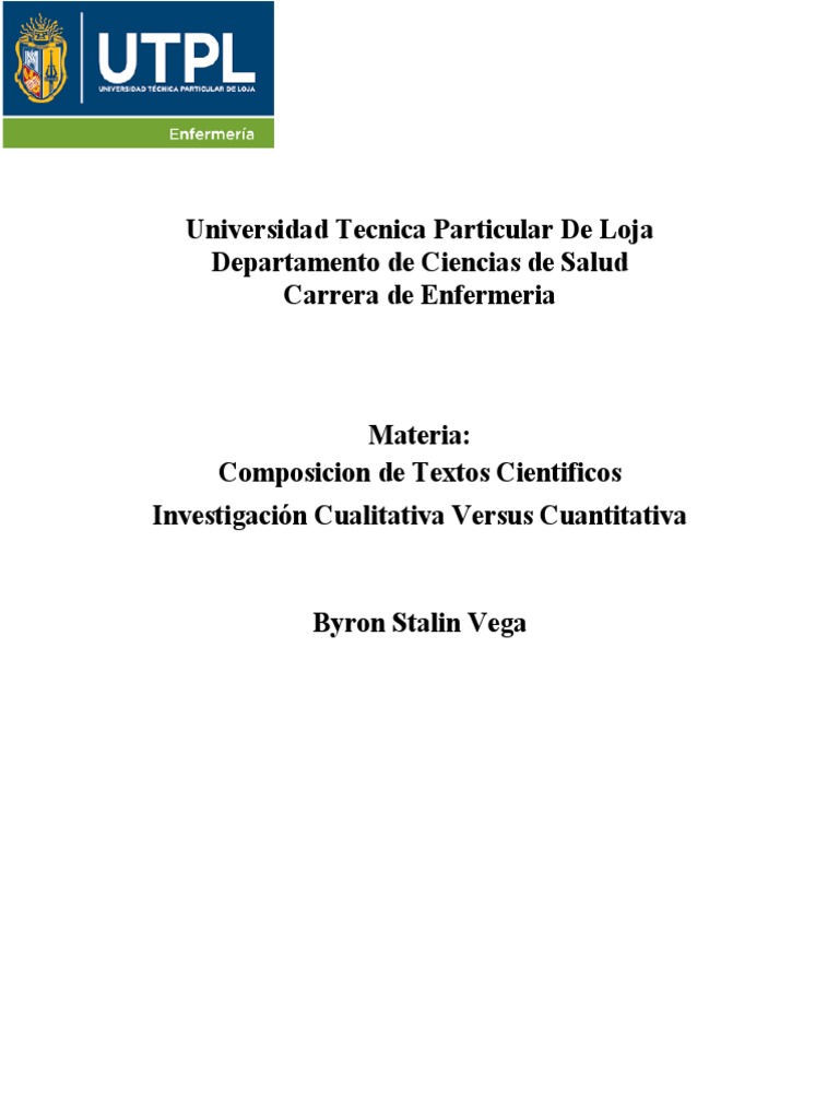 Caratula Utpl | PDF | Estadísticas | Metodología