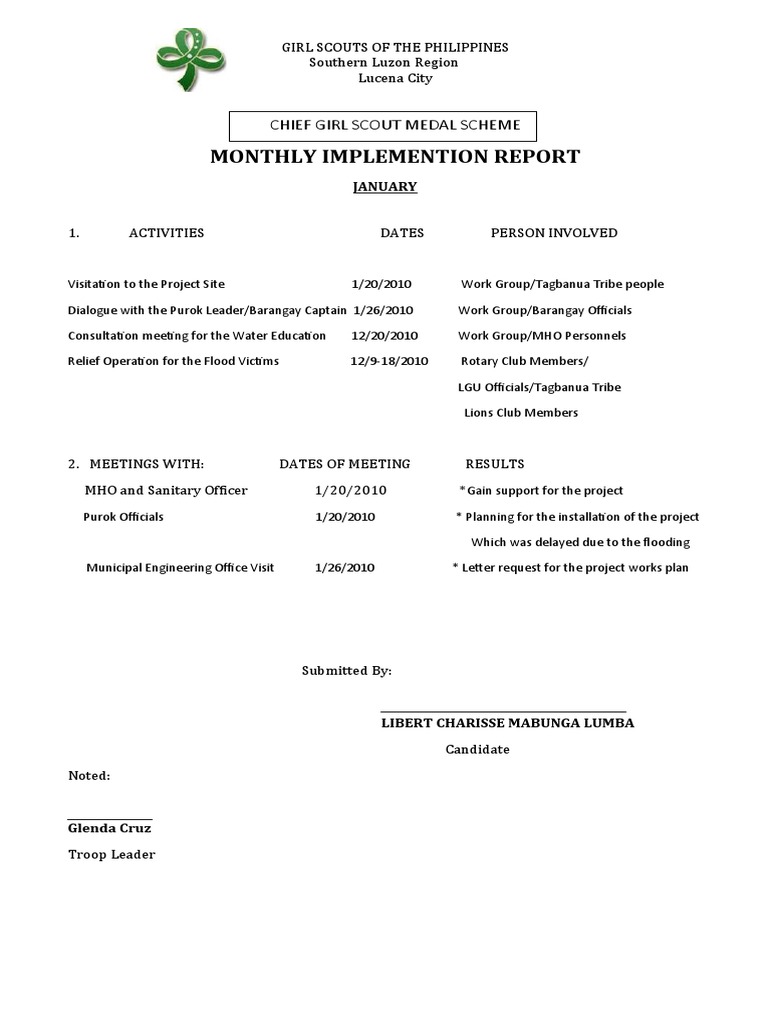 January Report | PDF | Science & Mathematics