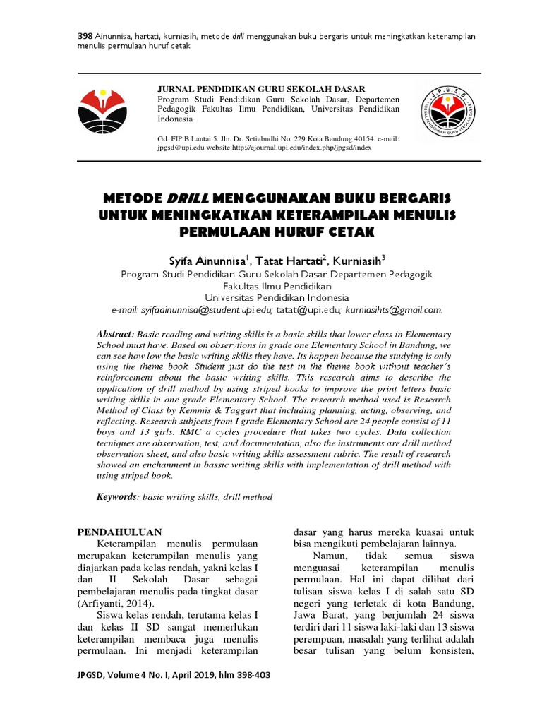 Metode Drill Menggunakan Buku Bergaris | PDF