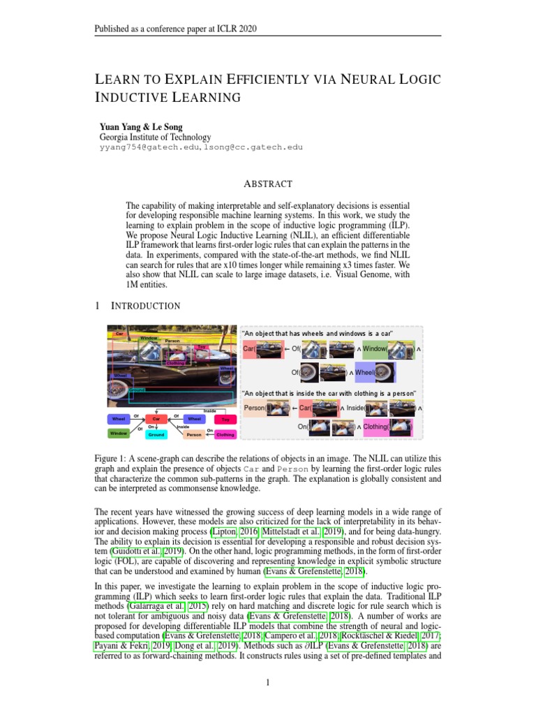 Learn To Explain Efficiently Via Neural Logic Inductive Learning | PDF | First Order Logic | Logic