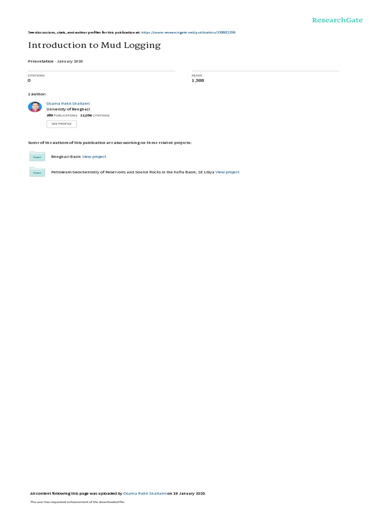 Introduction to Mud Logging Techniques | PDF | Science | Geology