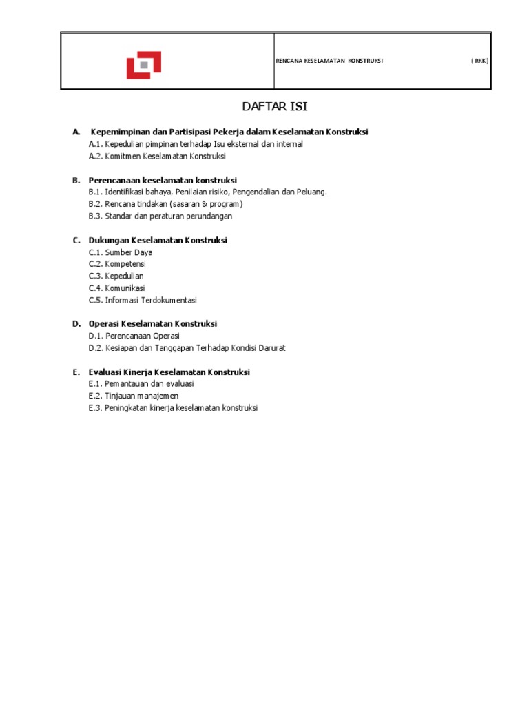 RKK Format Baru | PDF