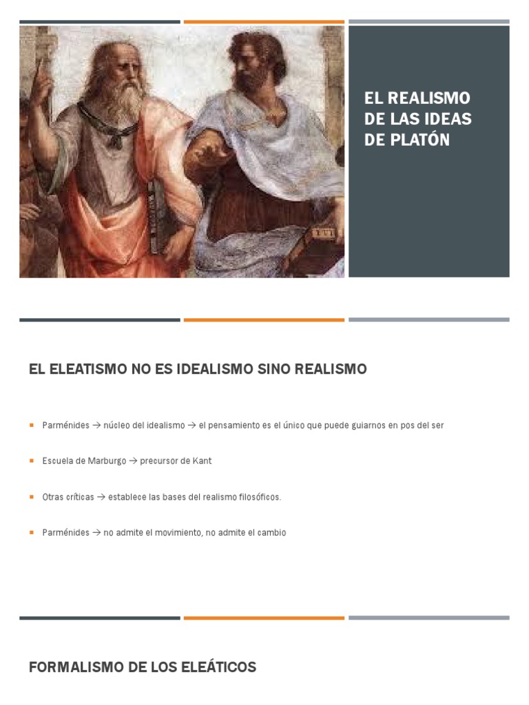 Realismo Platónico y Eleatismo | PDF