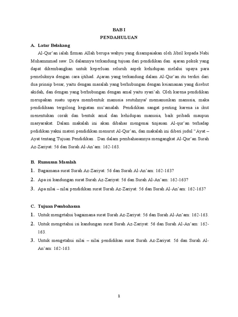 Makalah Tafsir Tarbawi | PDF