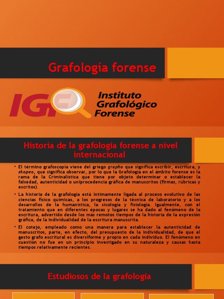 Grafología Forense: Historia y Aplicaciones | PDF | Ciencia forense ...