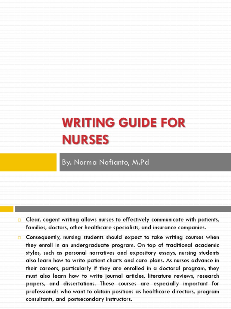 1 Writing Guide For Nurses | PDF | Essays | Citation