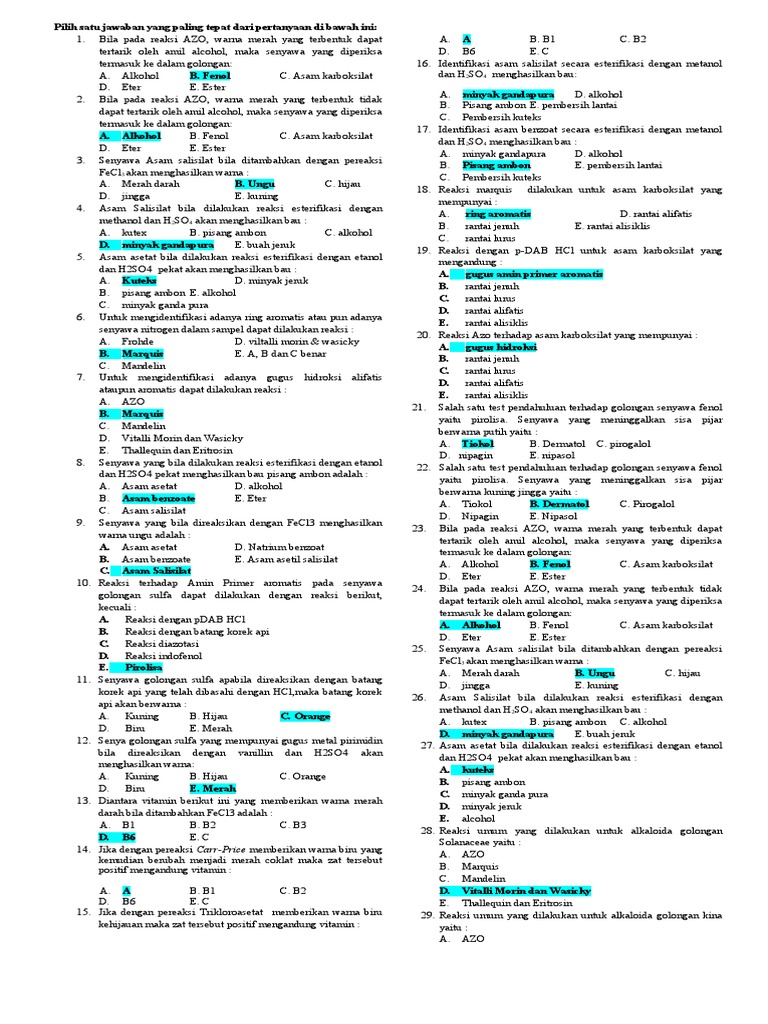 Identifikasi Senyawa Kimia dan Reaksi | PDF