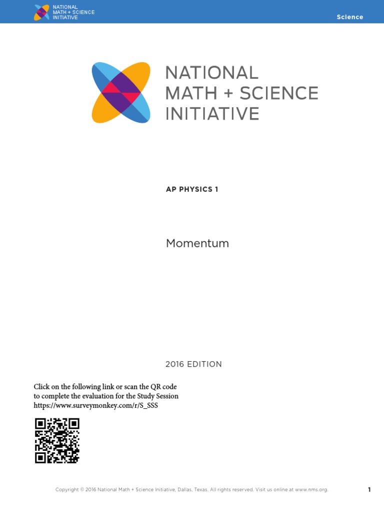 SSS - P1 - Momentum - Student Handout | PDF | Momentum | Collision