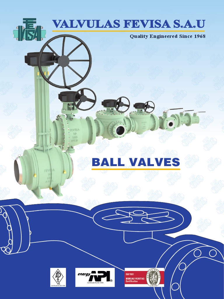 FEVISA Ball Valve Design Overview | PDF | Valve | Machines