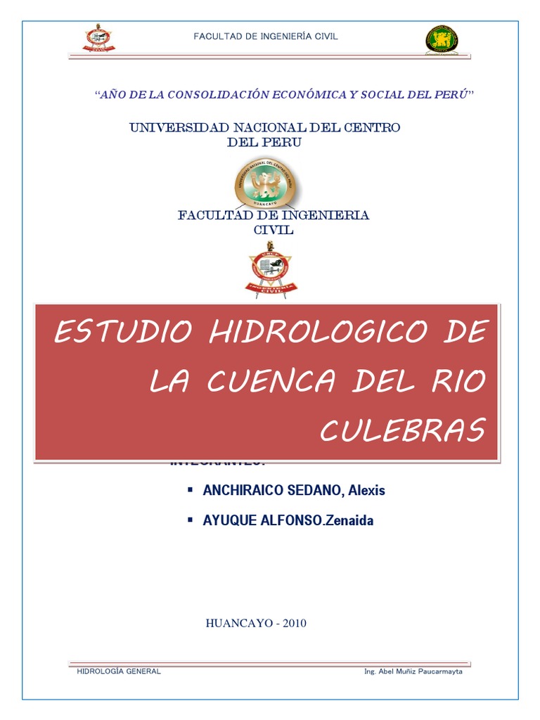 Estudio Hidrologico Del Rio Culebras | PDF | Hidrología | Cuenca de drenaje