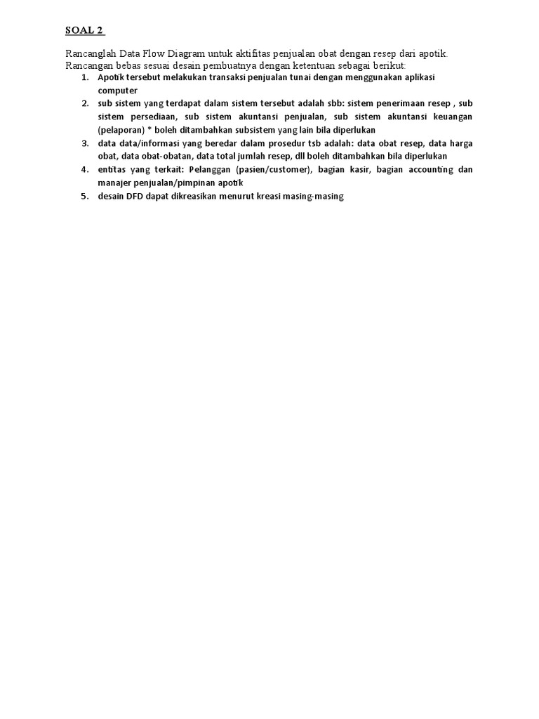 DFD Penjualan Obat Resep Apotik | PDF | Pengelolaan Keuangan & Uang ...