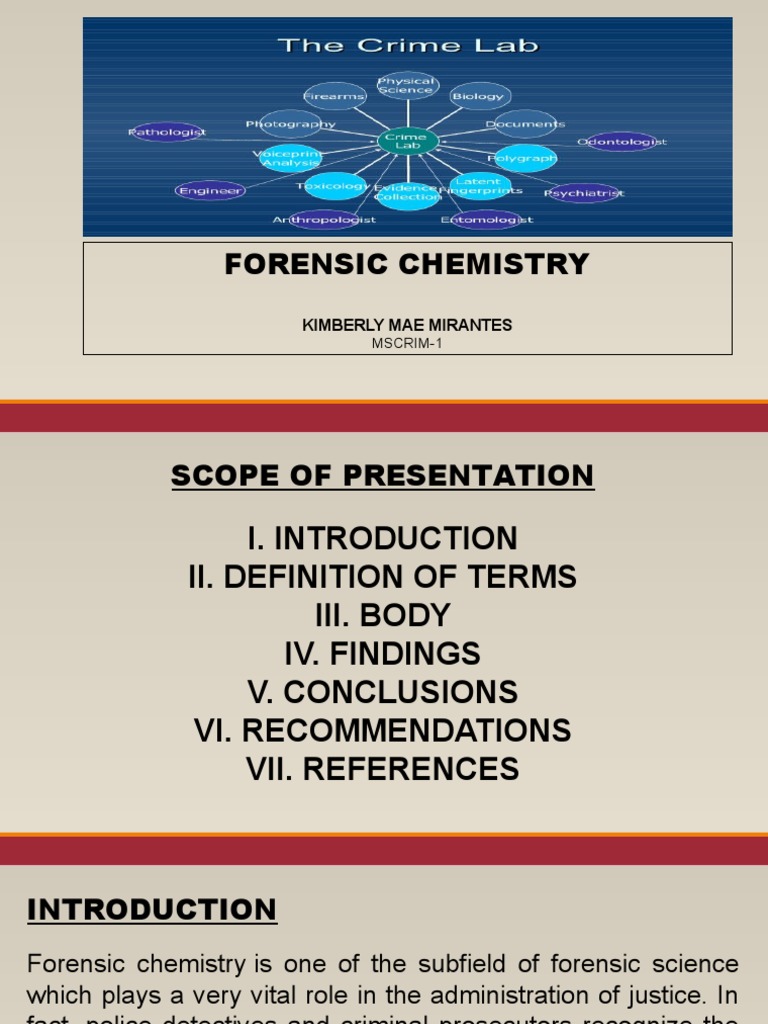 Forensic Chemistry: Kimberly Mae Mirantes | PDF | Forensic Science ...
