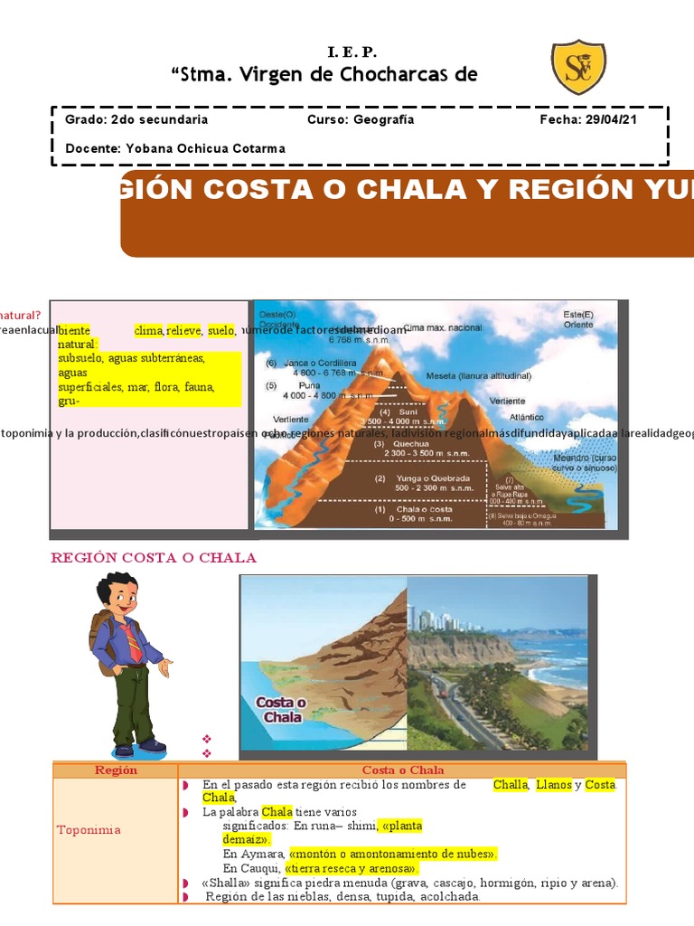 Características de la Región Chala | PDF | Geografía Física | Naturaleza