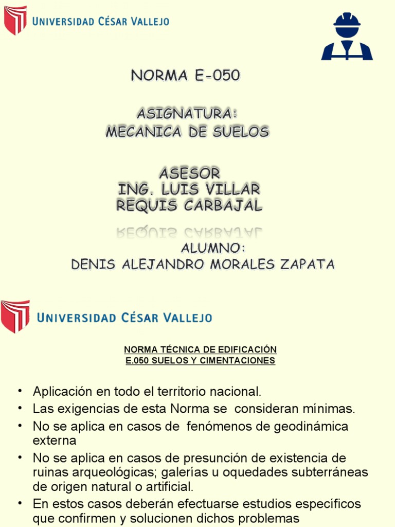Norma E-050 | PDF | Fundación (Ingeniería) | Infraestructura