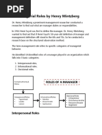 Managerial Roles Henry Mintzberg | PDF | Entrepreneurship | Cognitive ...