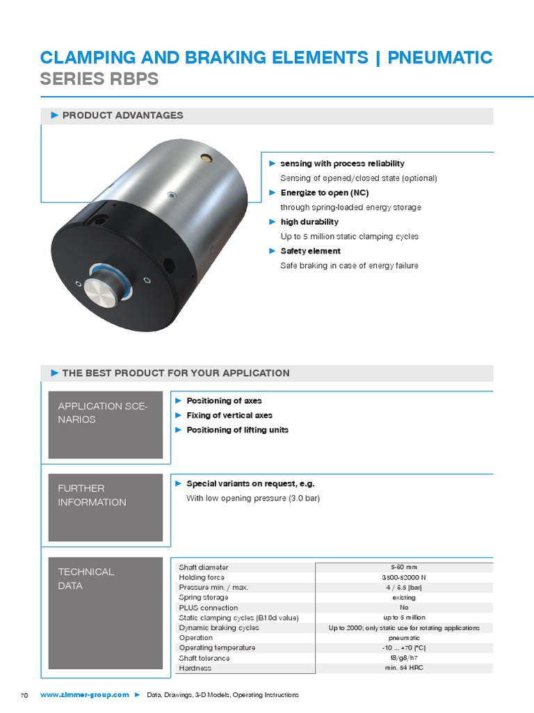 Clamping and Braking Elementsclamping and Braking Elements RBPS | PDF ...
